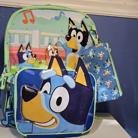 Bluey | Accessories | Bluey Cartoons Bluey Kids Backpack Lunch Bag ...